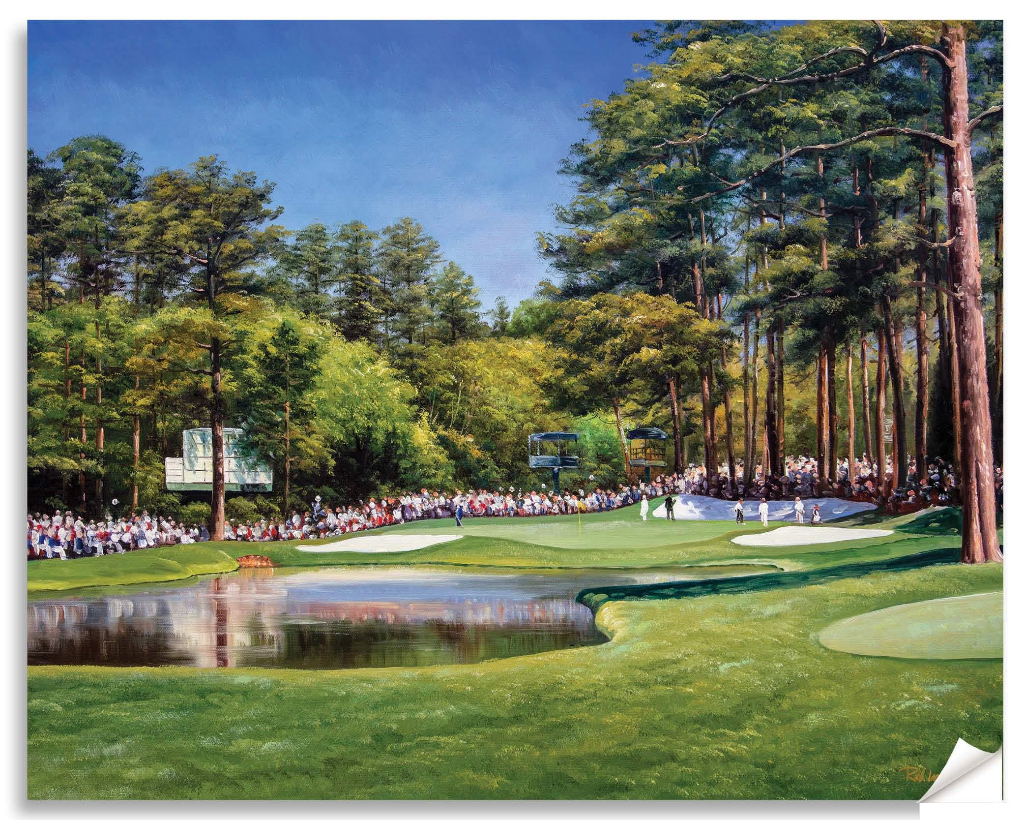 Augusta National Golf Club, 4 Four Matte Paper or Canvas Frames Oil ...