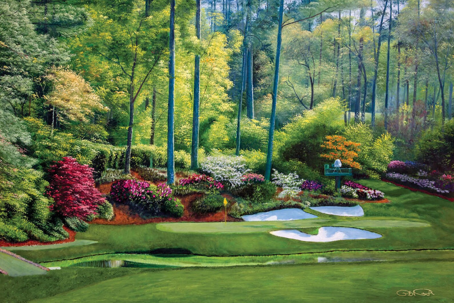 Augusta National Golf Club Masters Tournament Hole 12 Golden Bell Golf ...