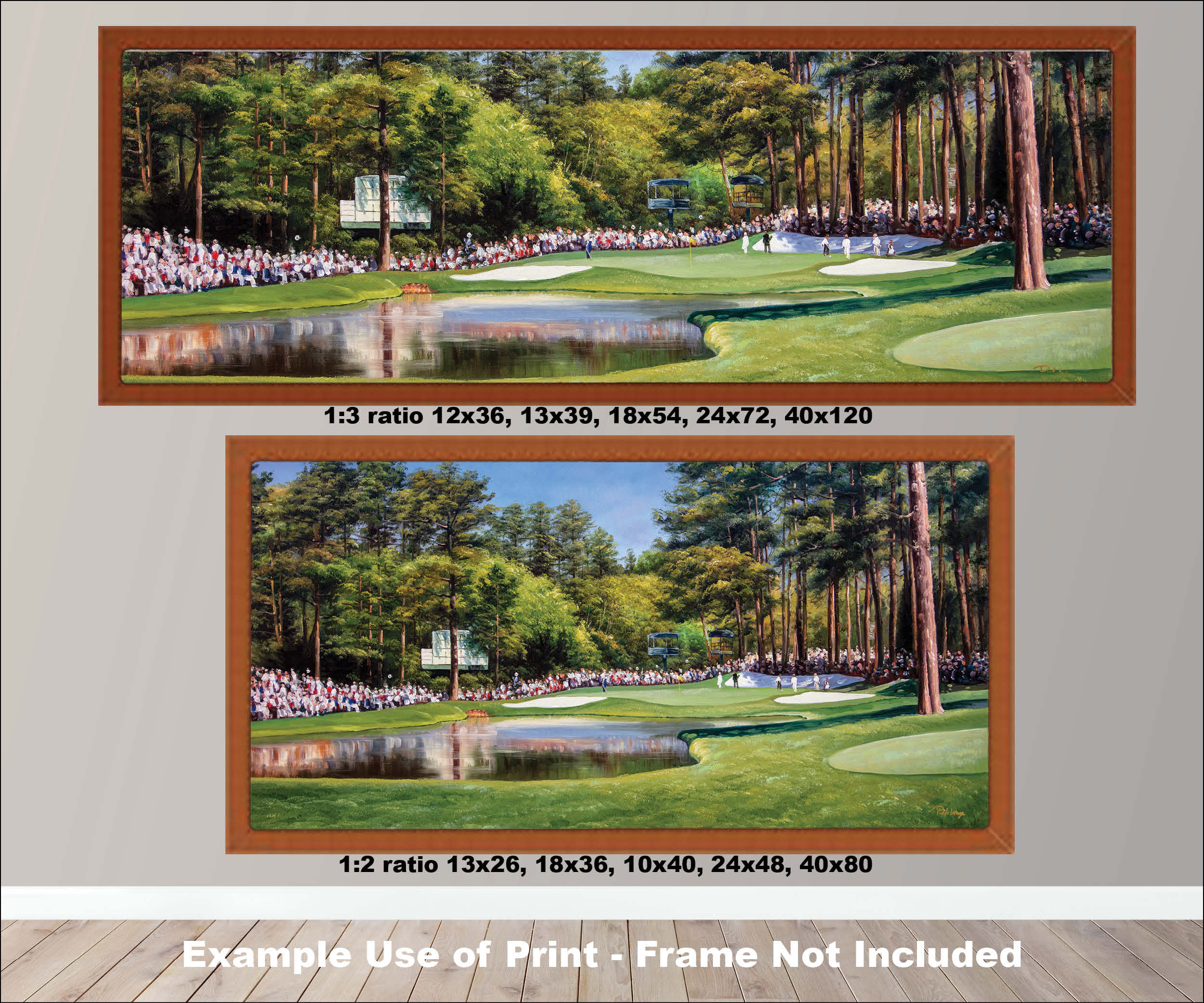 Augusta National Golf Club Hole 16 Redbud Masters Oil Painting PGA Golf ...