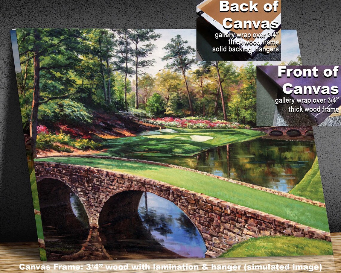 Amen Corner Augusta National Golf Club, 3 Three Canvas Frames Oil ...