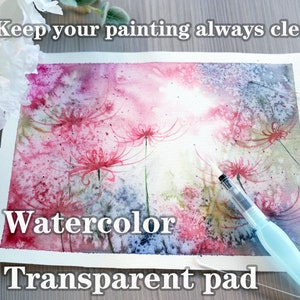 Watercolor Transparent Pad , Keep Your Painting Clean - Etsy
