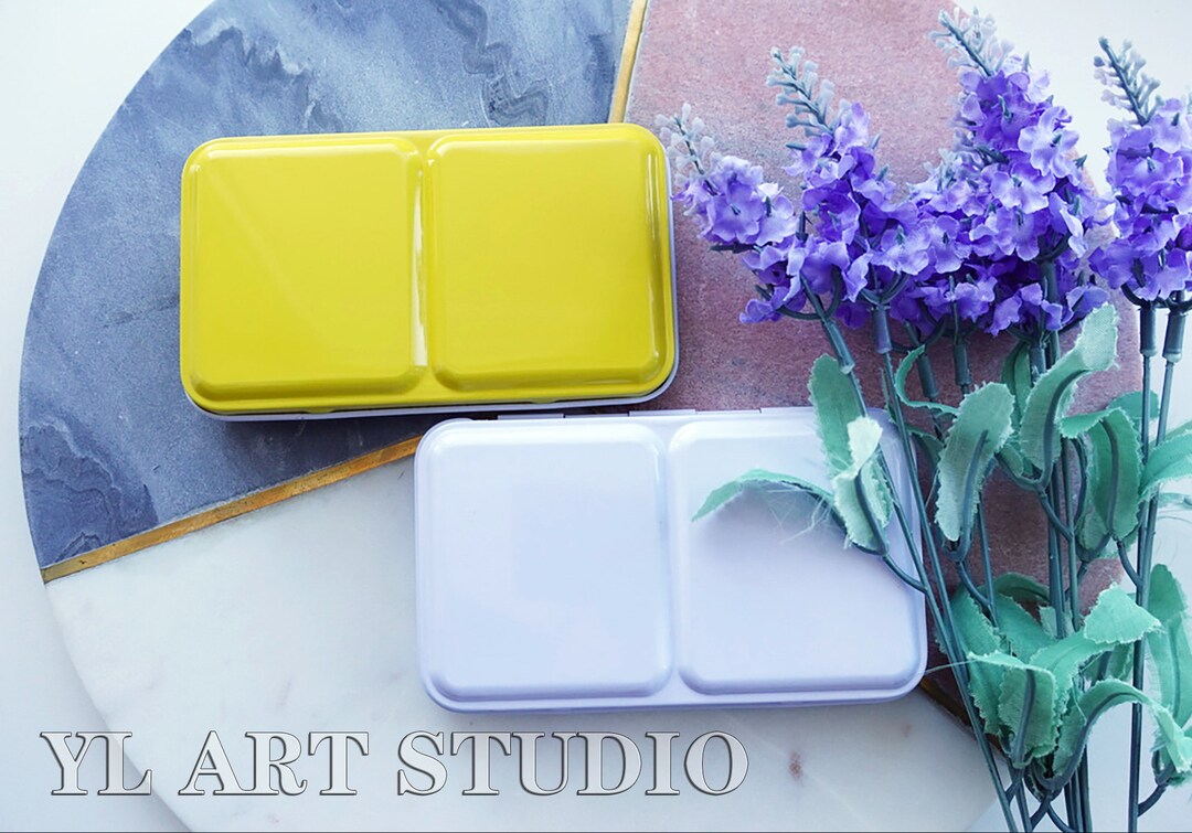 Metal Tin Color Palette Box - With or Without 24 1ML Empty Watercolor ...