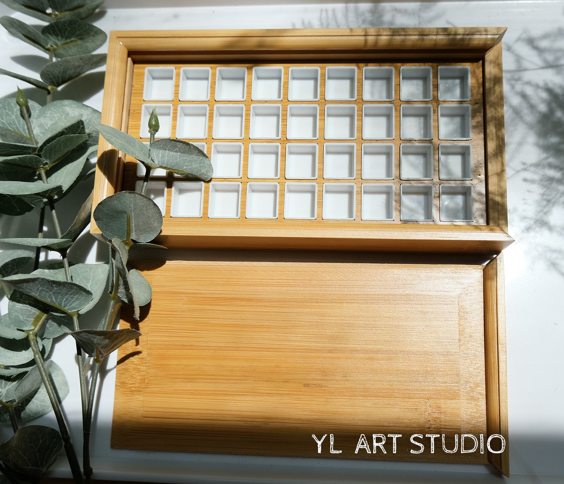 Hand-made Wooden Watercolour Storage Paint Box With 36 Empty | Etsy