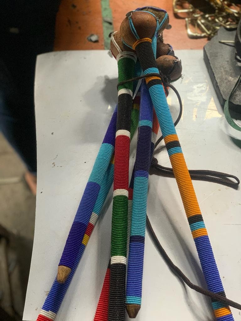 Maasai Beaded Walking Stick, Animal Head Walking Stick, Gift for Him ...