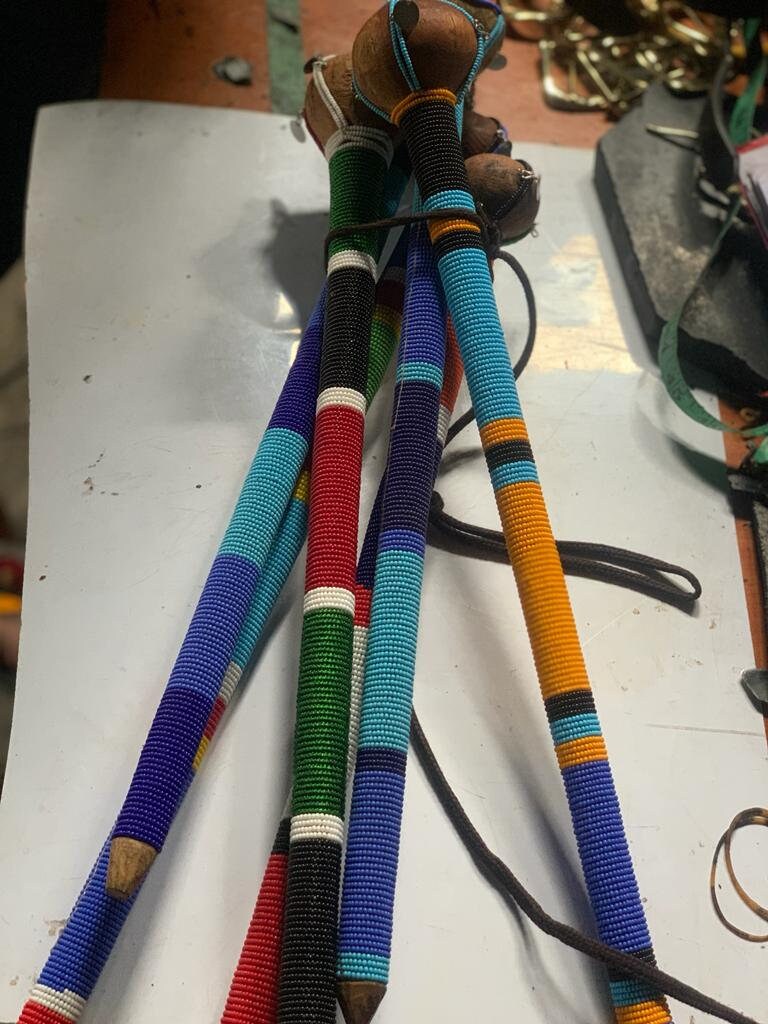 Maasai Beaded Walking Stick, Animal Head Walking Stick, Gift for Him ...