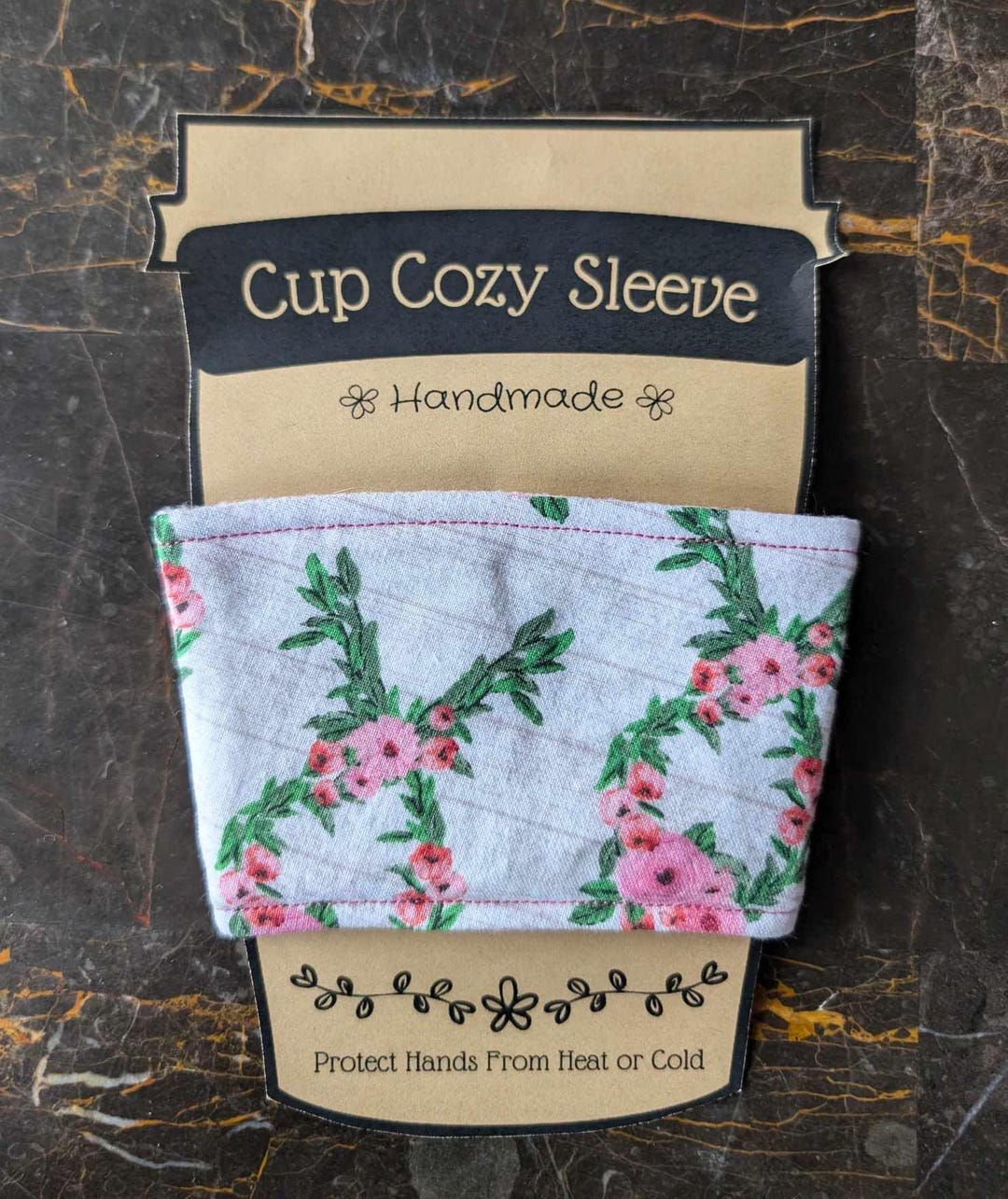Floral Cup Cozy: Reusable Coffee Sleeve, Eco-friendly Gift - Etsy Canada