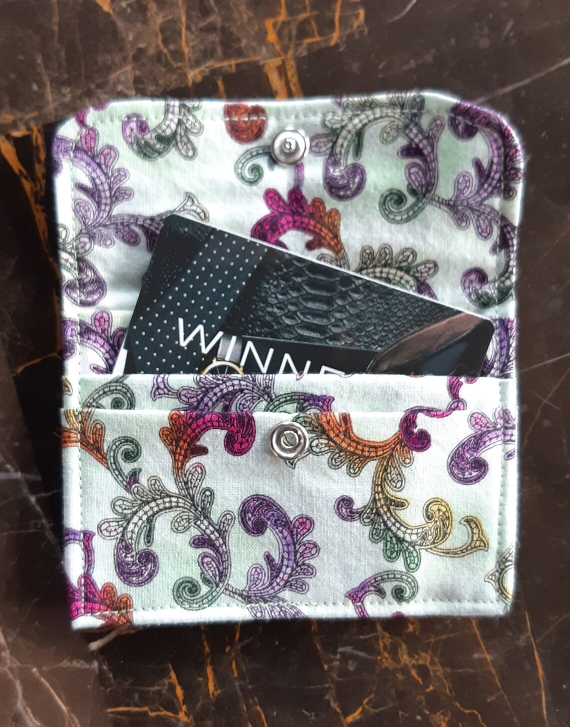 Handmade Fabric Card Wallet - Money Pouch - Card Holder - Etsy