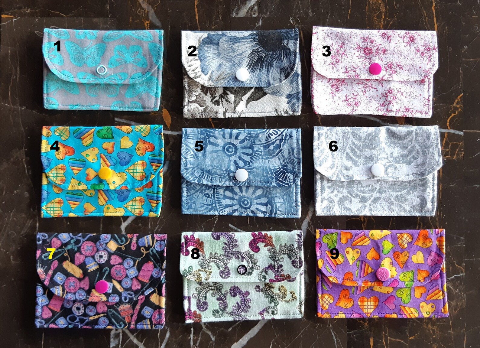 Handmade Fabric Card Wallet - Money Pouch - Card Holder - Etsy