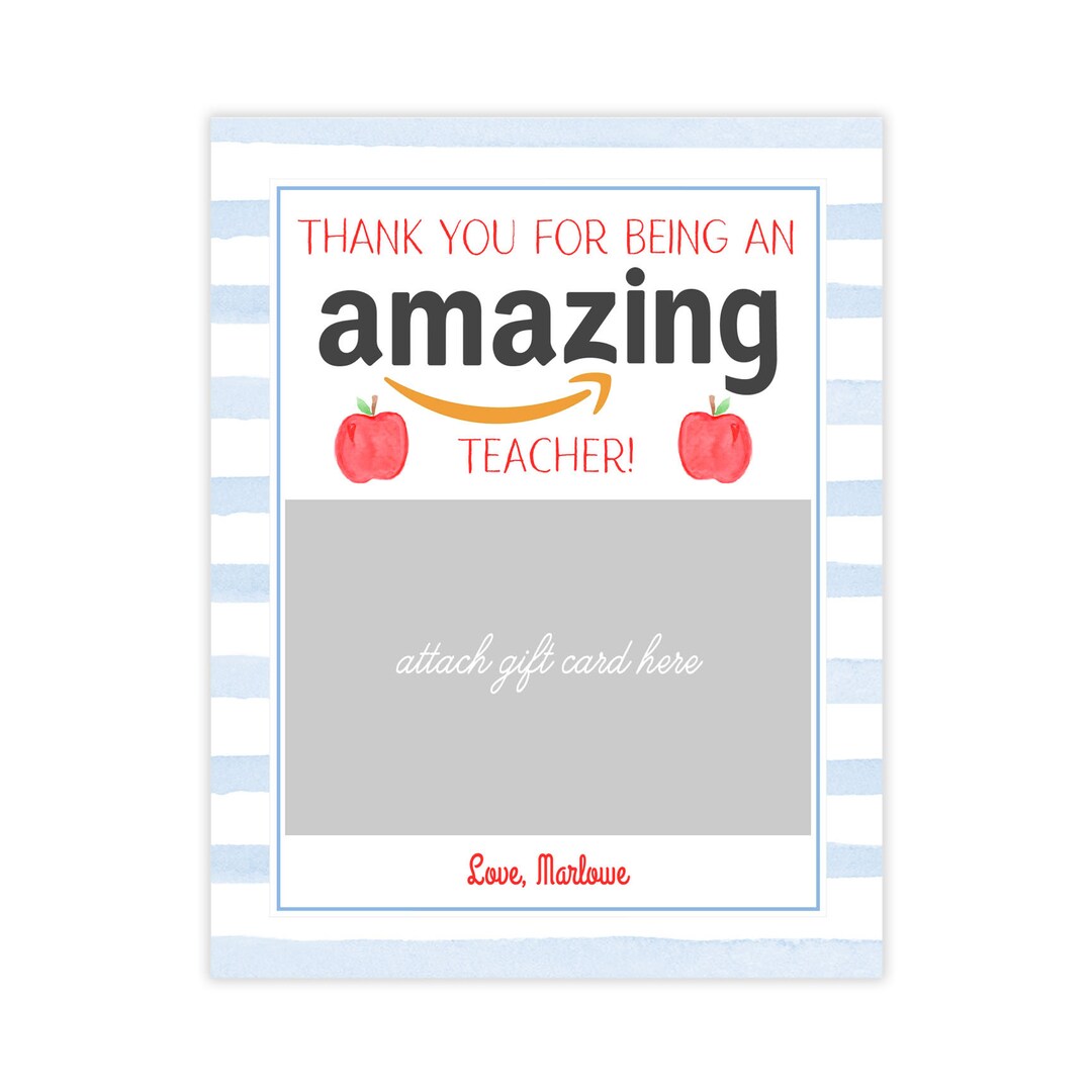 Amazon Teacher Appreciation Gift Card Holder | Amazon Gift Card Holder ...