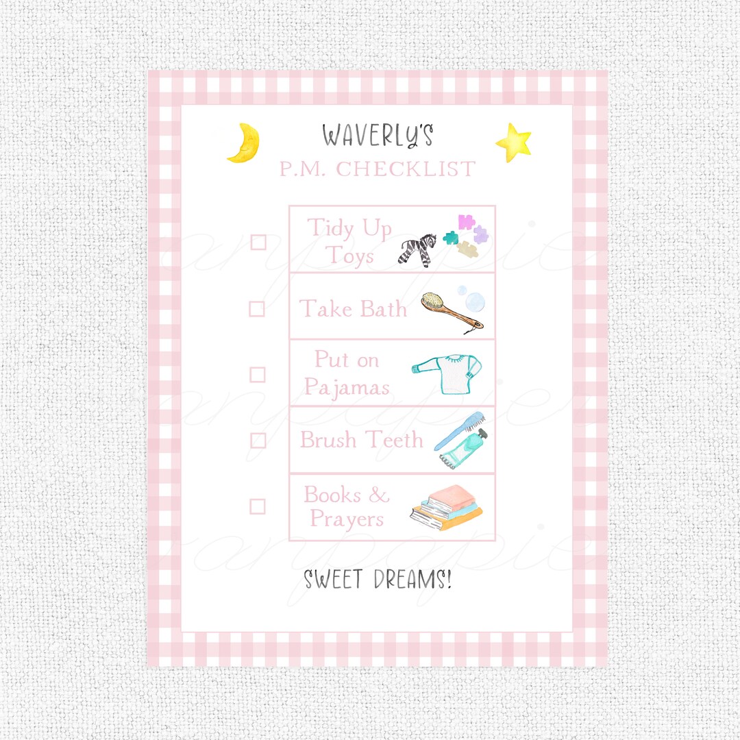 PRINTABLE Daily Evening Schedule | Customizable Evening Schedule | Kid ...