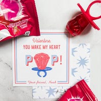Pop It Valentine's Day Gift Tags | Kids Valentines Printable ...