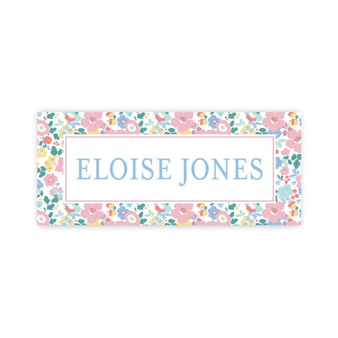 Primary Liberty Floral Waterproof Labels | Waterproof Labels | School ...