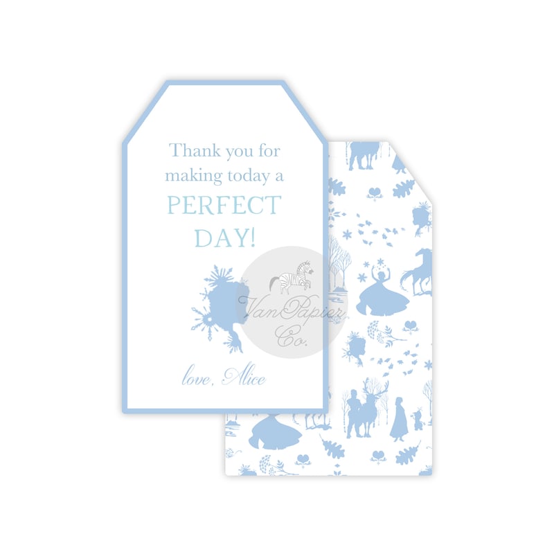 Frozen Birthday Tags - Etsy