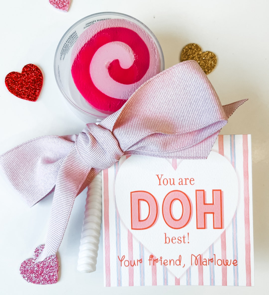 Watercolor DOH Best Valentine, Valentine Class Tags, Watercolor ...