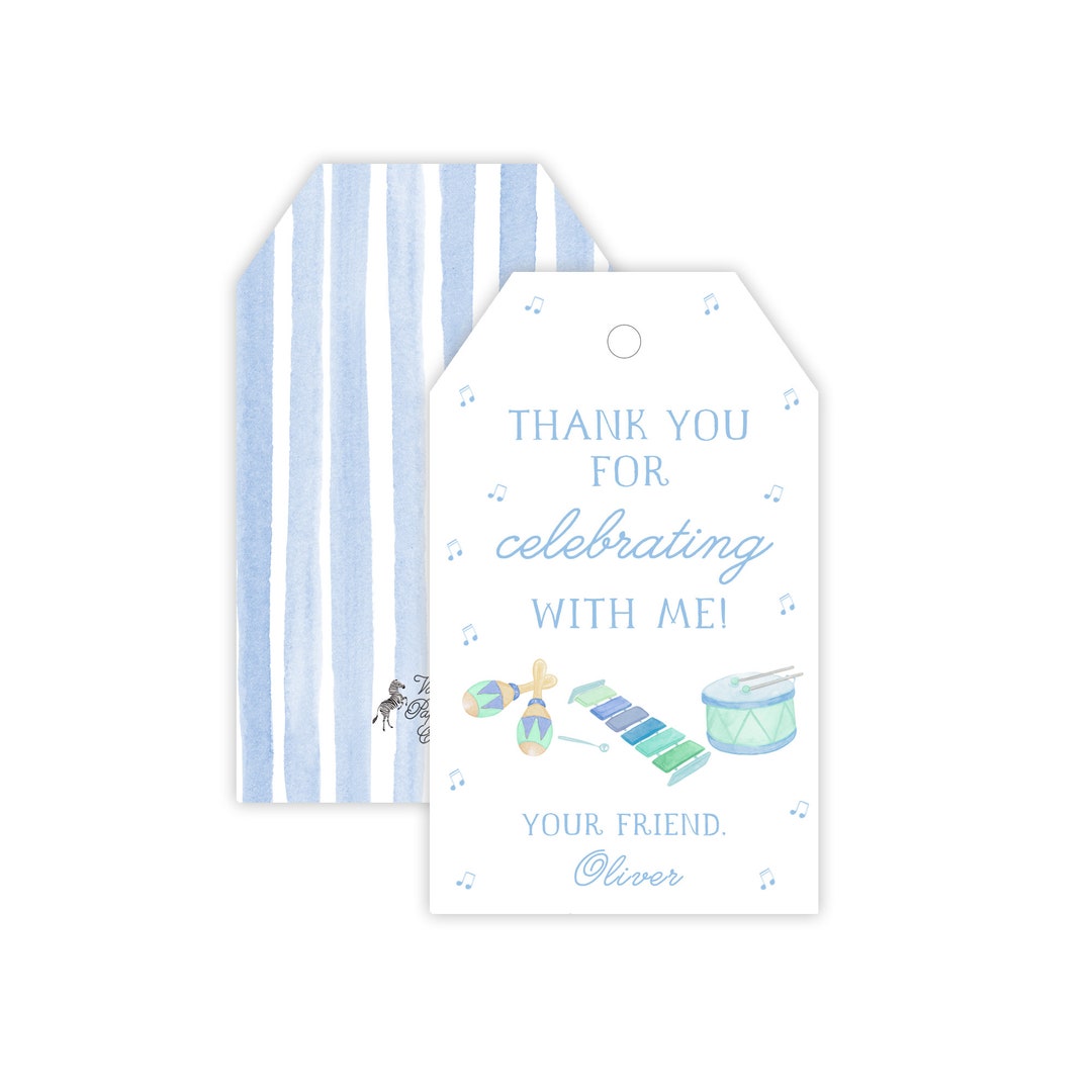 Music Party Favor Tags | Music Party Bag Tags | Digital File or Printed ...