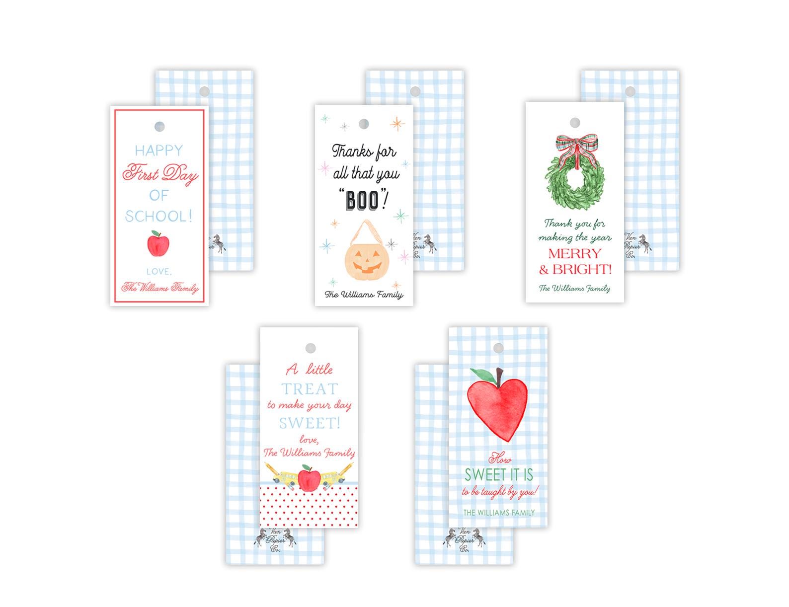 Set of Teacher Gift Tags | Tags for Teacher Gifts | Custom Gift Tags ...