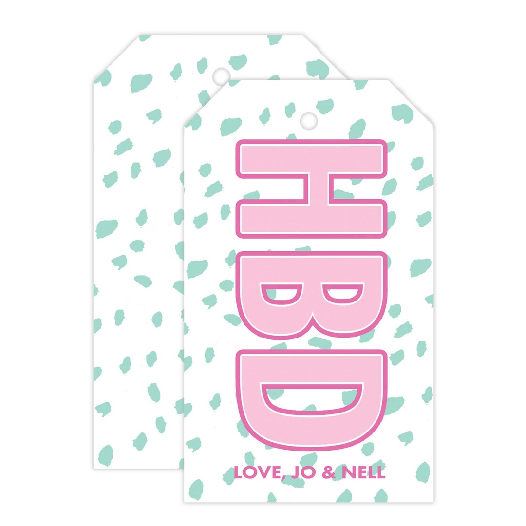 Watercolor Girls Happy Birthday Gift Tags | Custom Gift Tags | Happy ...