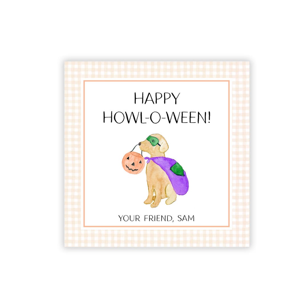 Howl-o-ween Halloween Tag | Halloween Tag | Dog Halloween Tag | Happy ...