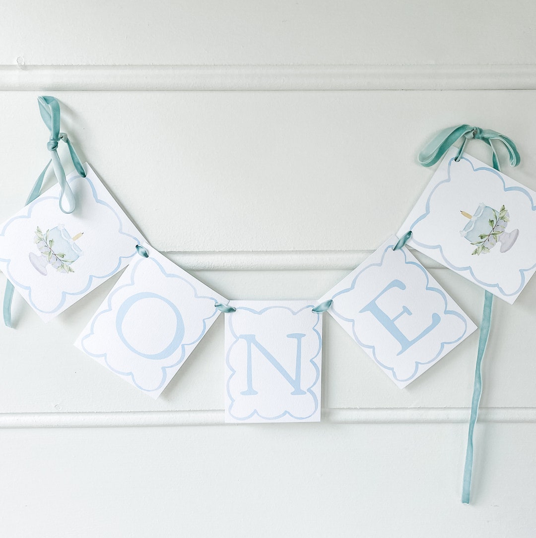 Boys 1st Birthday Banner | First Birthday Banner | Birthday Pennant ...