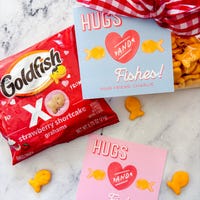 Printable Fish Valentine Tags, Printable Valentine Tags, Glad We're in ...