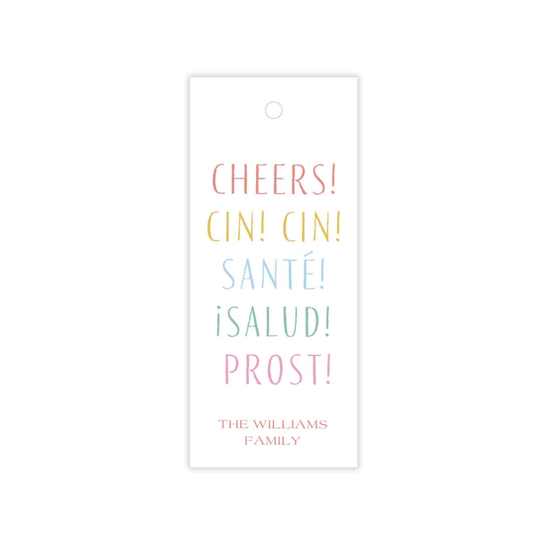 Many Ways to Say Cheers Gift Tags | Cheers in Different Languages ...