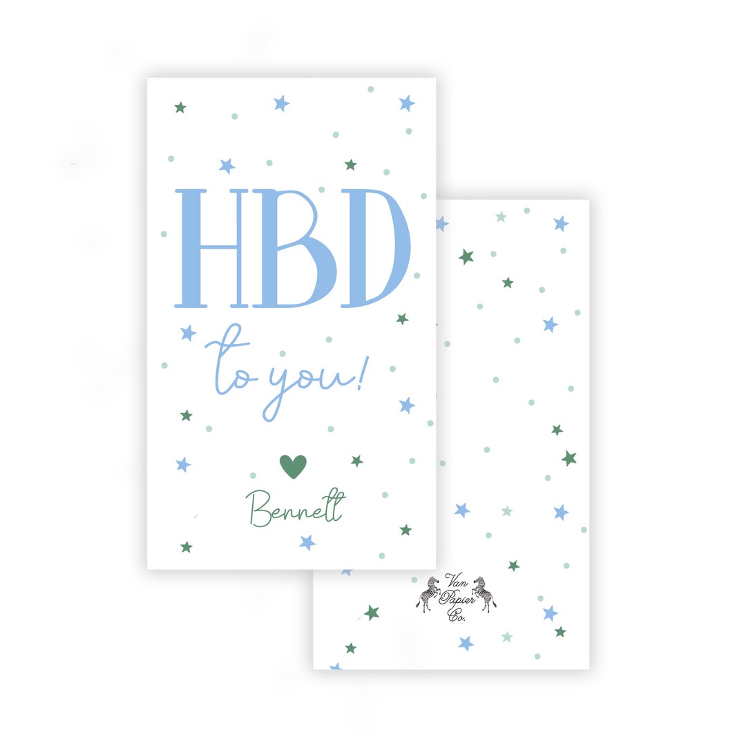 Watercolor Boys Happy Birthday Gift Tags | Custom Gift Tags | Happy ...