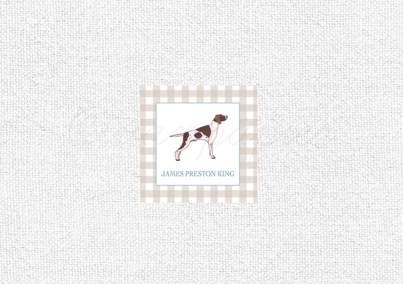 Watercolor Plaid Dog Calling Cards Calling Cards Boy - Etsy