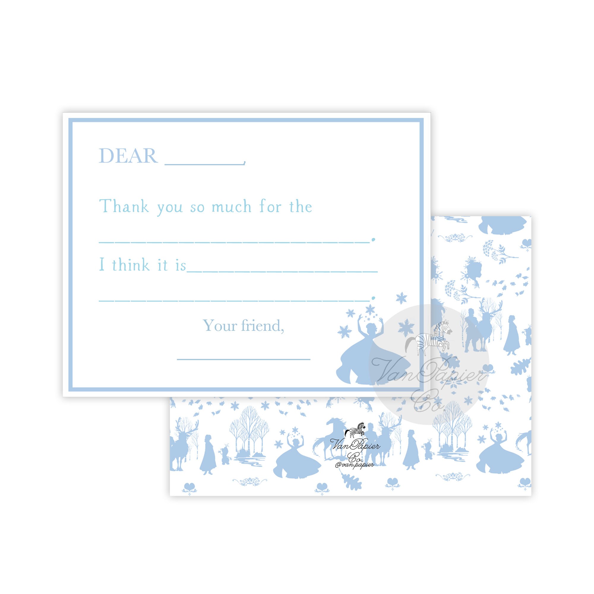 Disney Frozen Blank Note Cards Frozen Note Cards Etsy UK