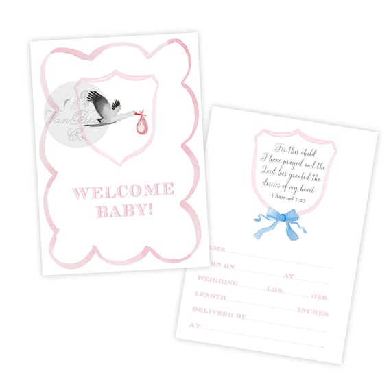 Baby Girl Card Border