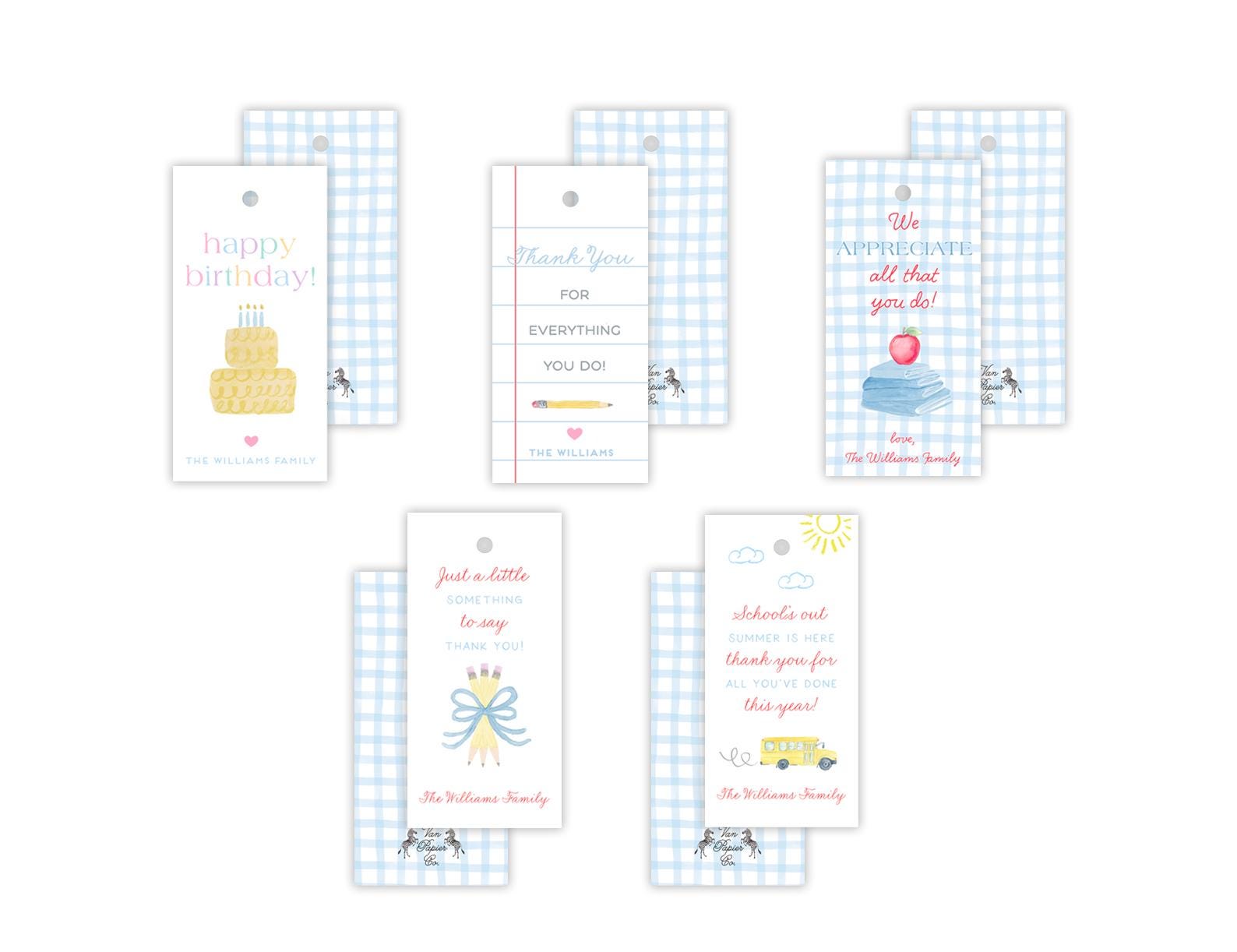 Set of Teacher Gift Tags | Tags for Teacher Gifts | Custom Gift Tags ...
