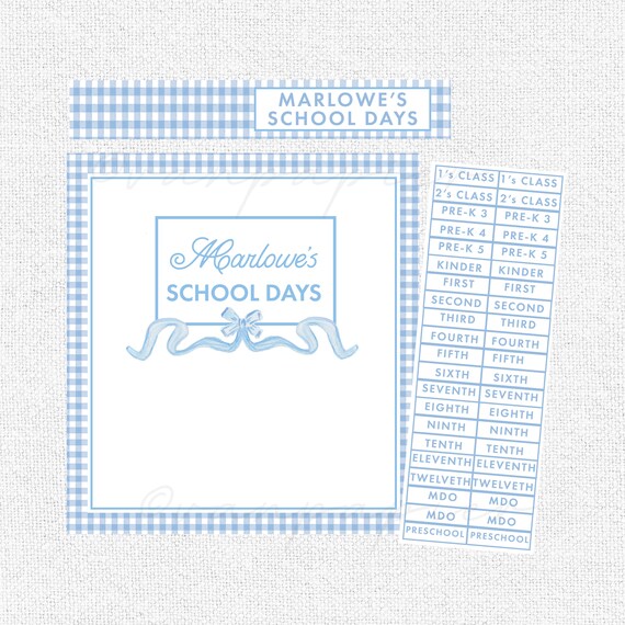 SET Custom School Memory Book Customizable School Memory | Etsy