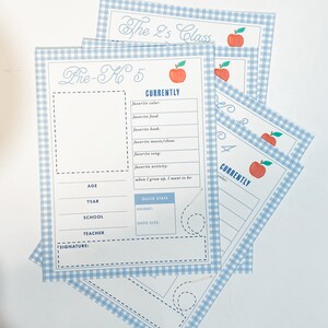 School Memory Pages | Back to School Interview | Customizable School ...