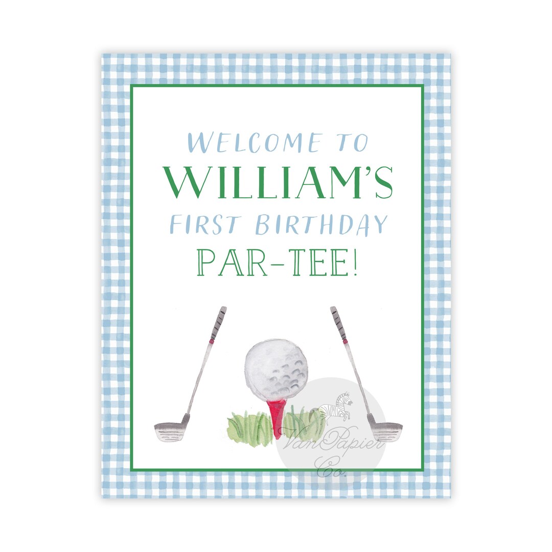 Golf Party Welcome Sign | Birthday | Golf Themed Birthday | Birthday ...