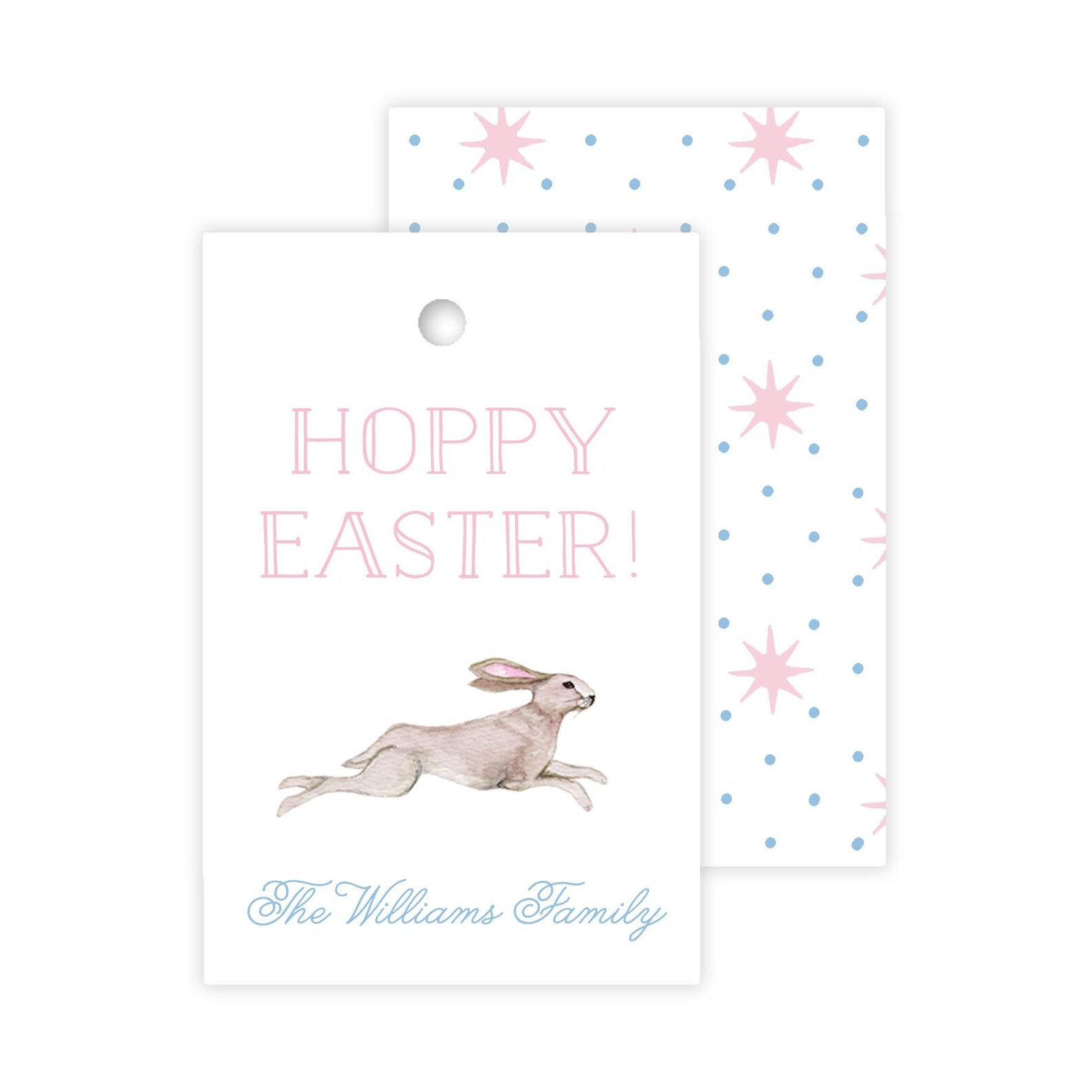 Hoppy Easter Tag | Easter Gift Tag | Watercolor Easter Gift Tag ...