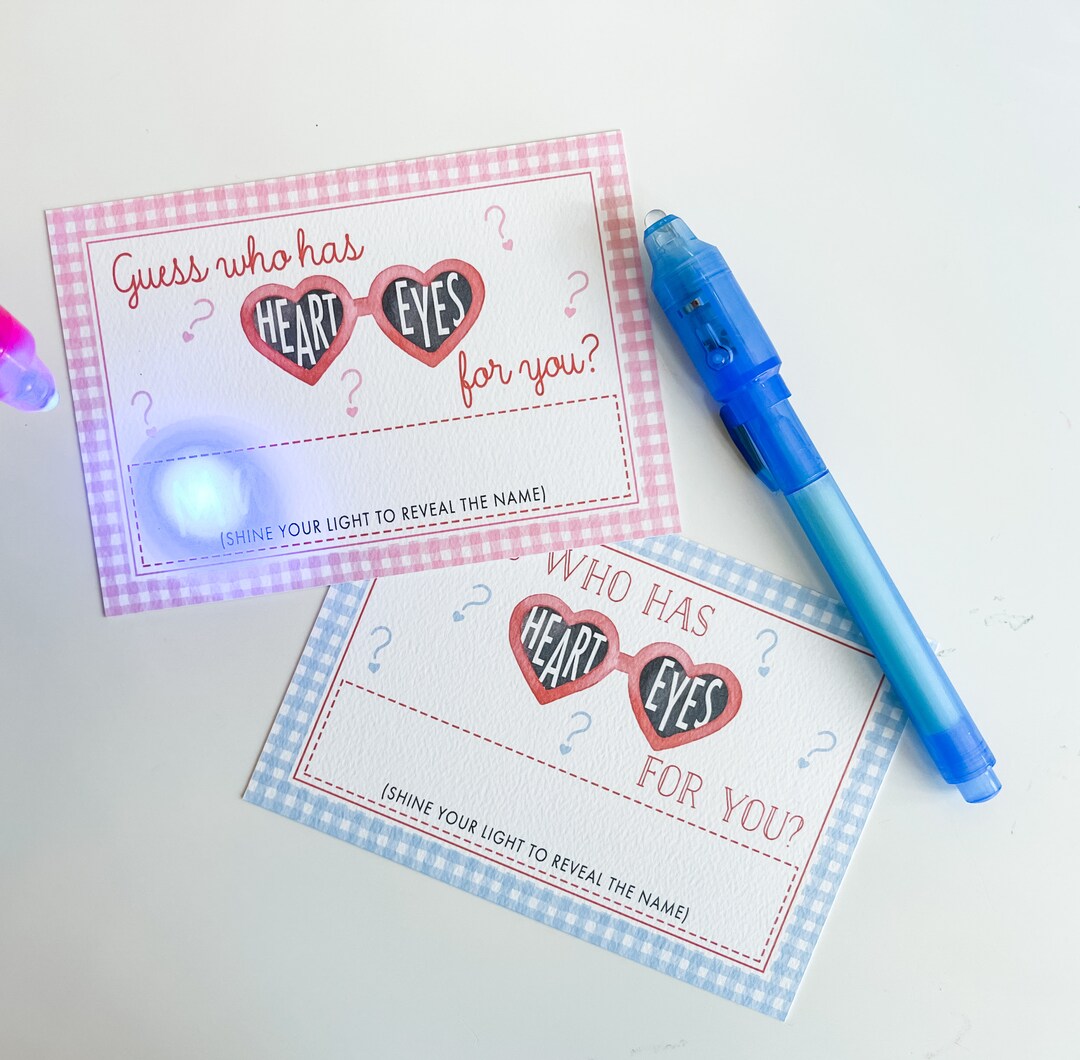 Watercolor Invisible Ink Valentine, Valentine Class Tags, Watercolor ...