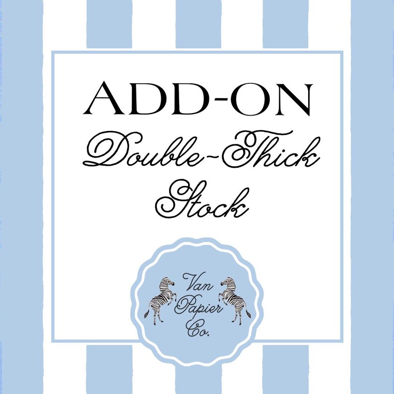 Add on - Double Thick Stock Paper Upgrade - Etsy