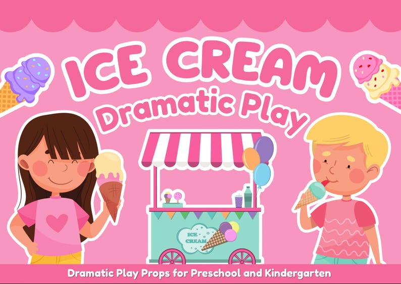 Ice Cream Dramatic Play Center | Printable Pretend Play Shop for ...