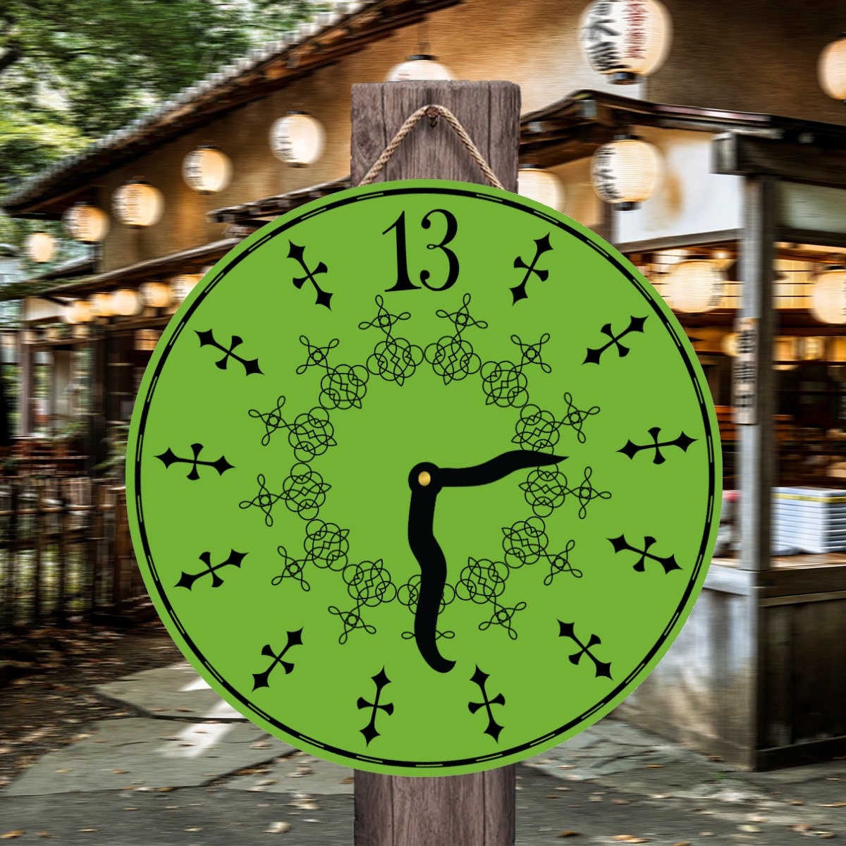 13 HOUR CLOCK Old Style round House Number Door Hanger - Etsy