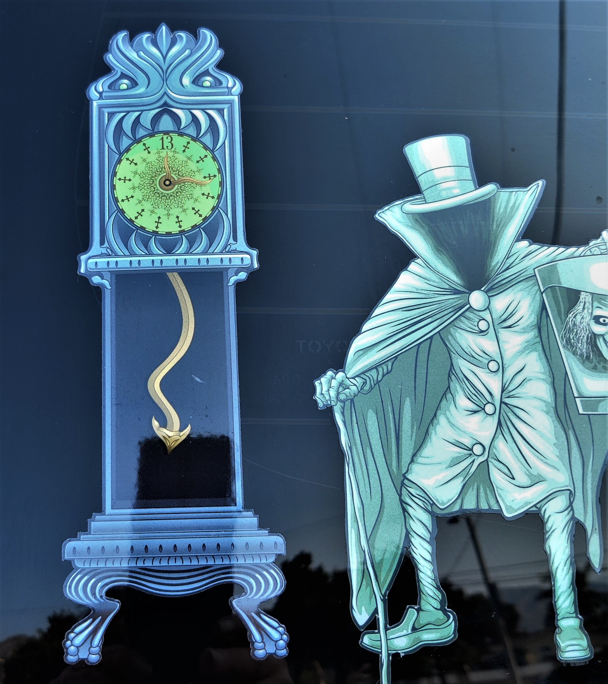 NEW!!!! the Haunted Mansion "13 HOUR Clock" Reflective Car Window ...