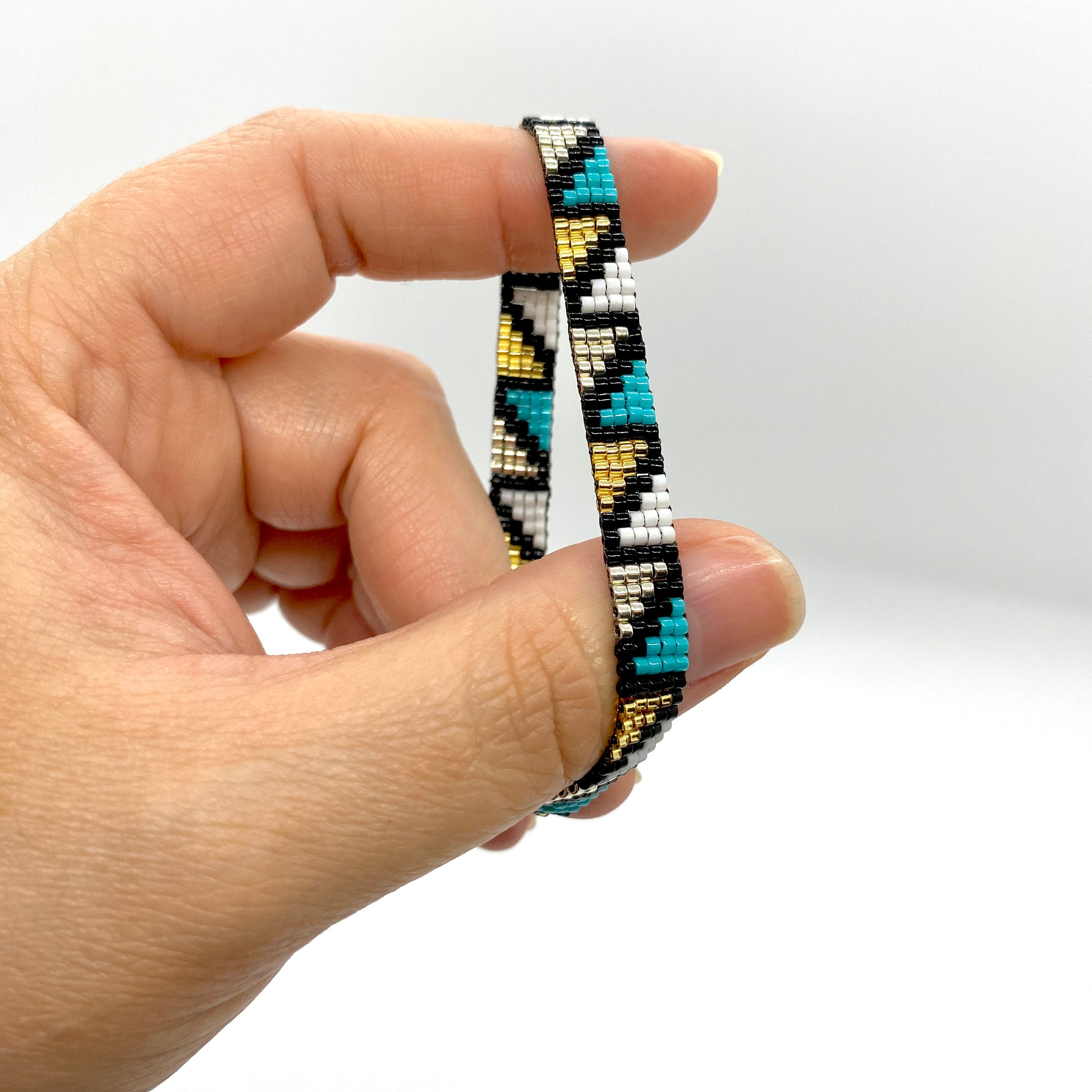 Miyuki Delica Bead Diagonal Triangle Bracelet - Etsy