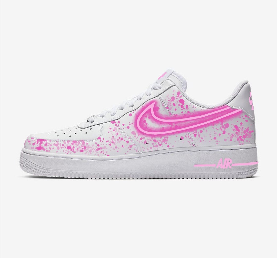 Custom Nike Air Force 1- Neon Splatter - Etsy