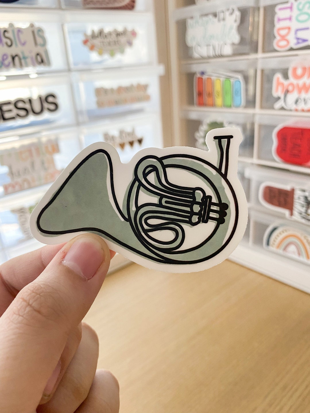 French Horn Sticker Brass Instrument Horn Instrument Brass - Etsy