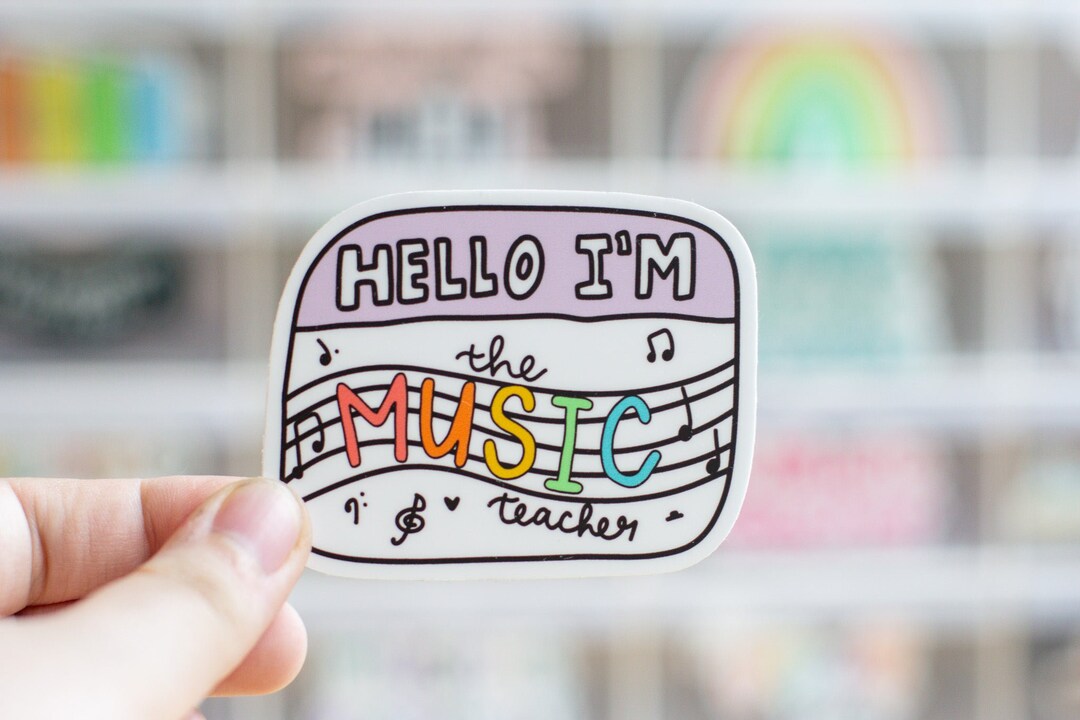 Music Teacher Name Tag Sticker | Music Teacher, Music Educator ...