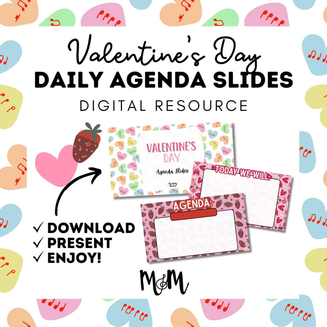 Valentines Day | Daily Agenda Google Slides | Music Teacher Resource ...
