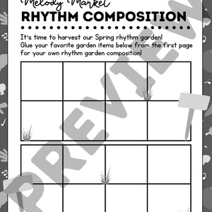 Melody Market: Cut & Glue Rhythm Composition Activity | Music Class ...