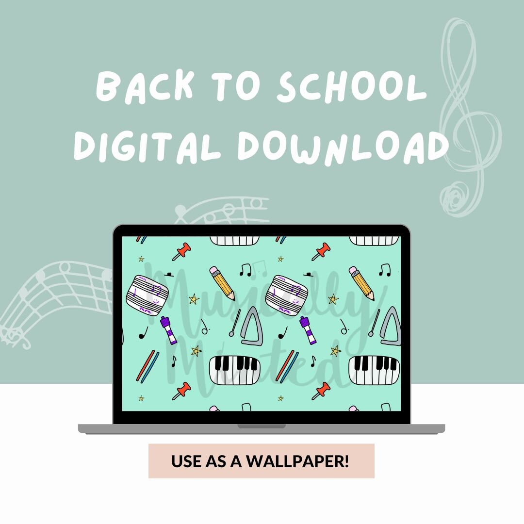 Back to School Pattern DIGITAL DOWNLOAD | Google Slide, Desktop ...