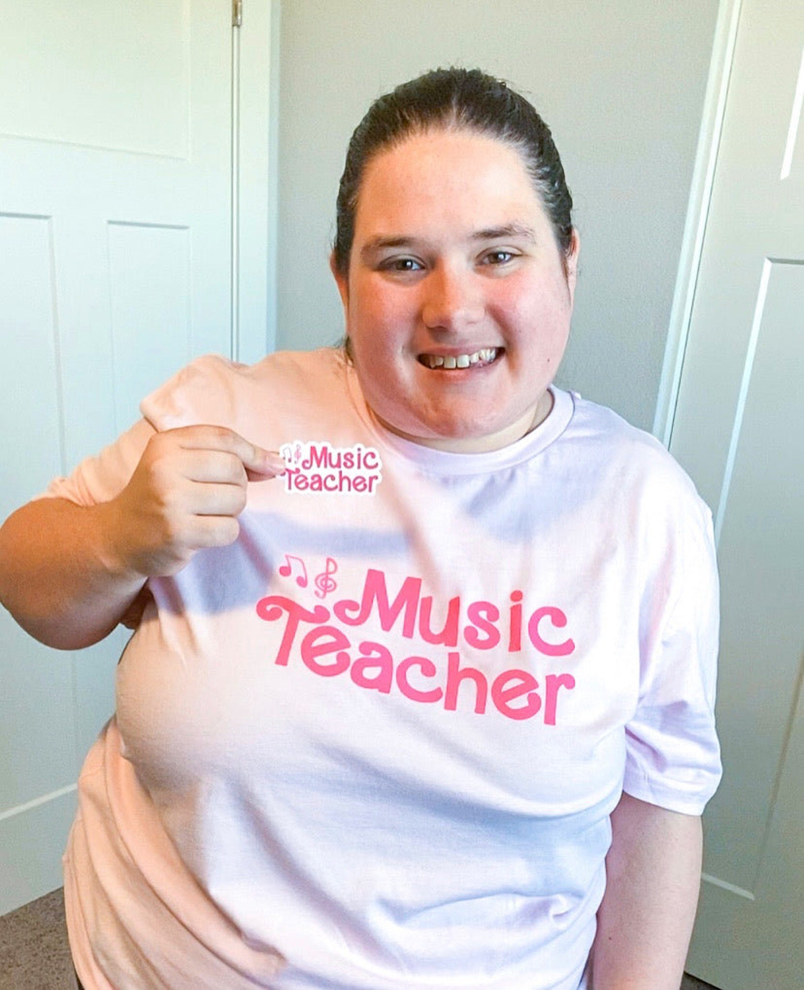 Pink Music Teacher T-shirt | Music Teacher T-shirt, Music Teacher Shirt ...