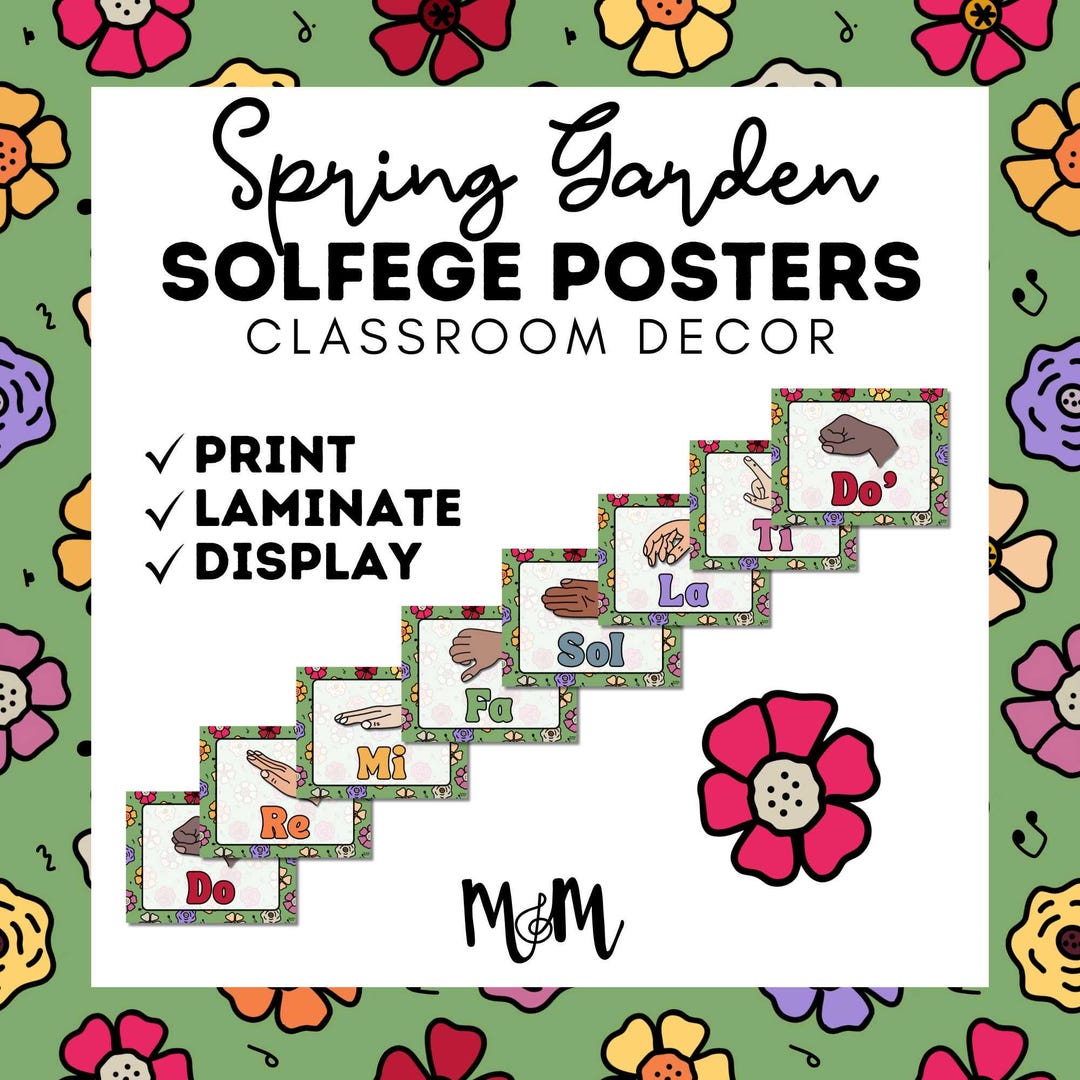 Spring Garden: Solfege Posters DIGITAL DOWNLOAD - Etsy