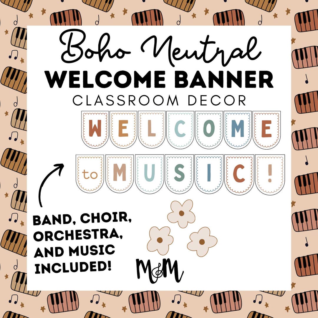 Boho Neutral: Welcome Banner DIGITAL DOWNLOAD - Etsy