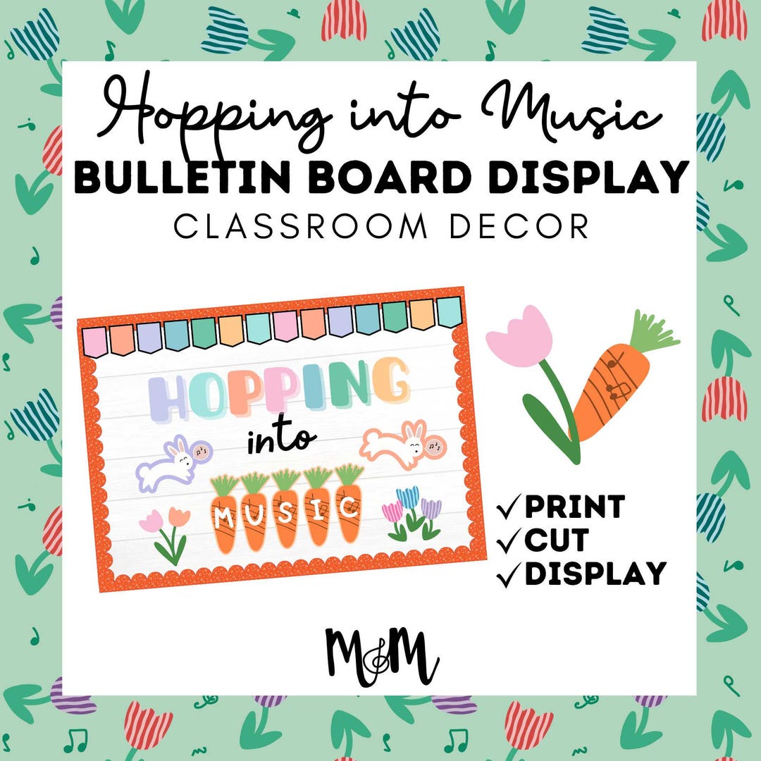 Hopping Into Music | Bulletin Board Set DIGITAL DOWNLOAD - Etsy